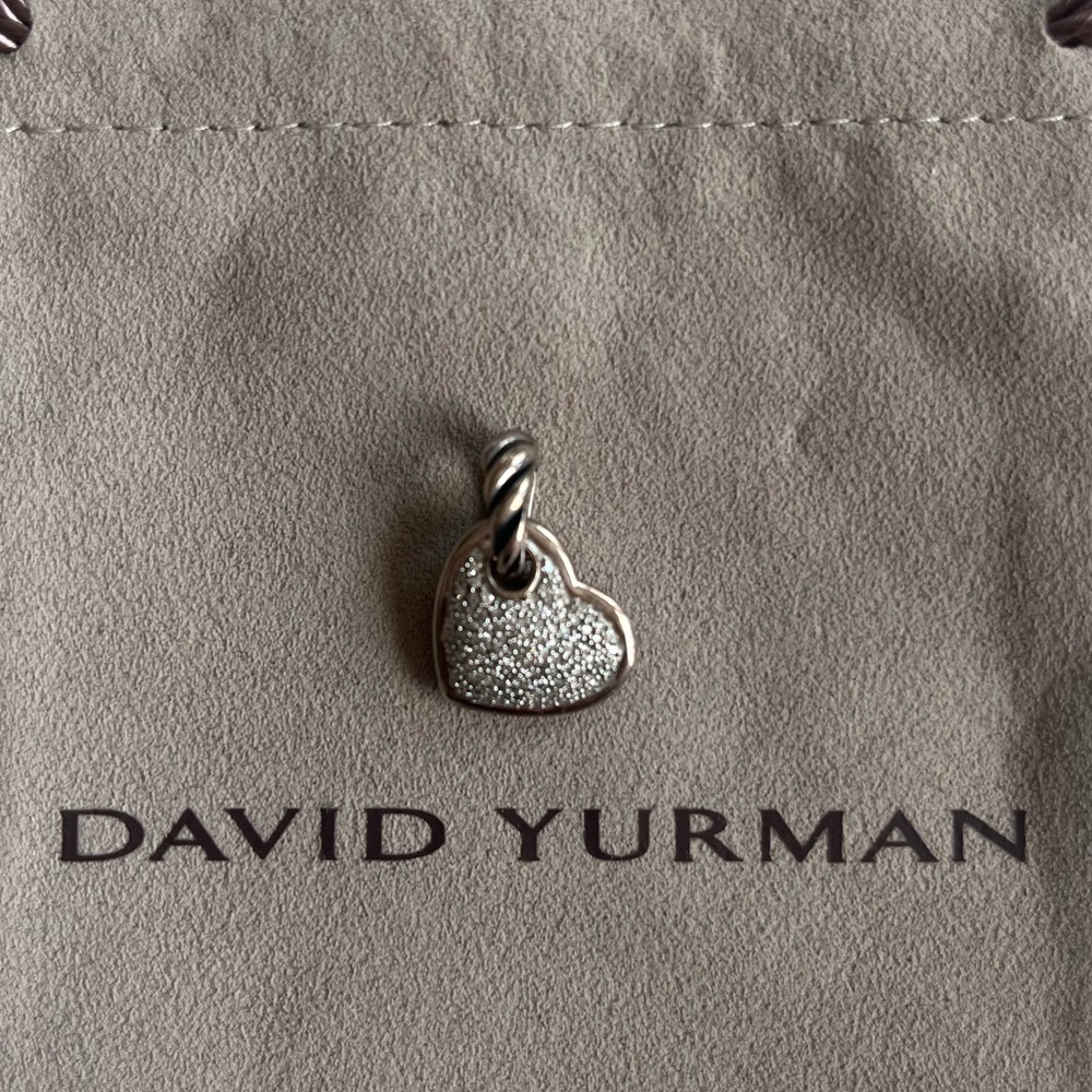 David Yurman Sculpted Cable Heart Pendant - Gem
